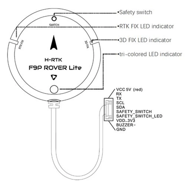 Holybro H-rtk F9p Rover Lite Gps Module For Pixhawk Flight Controller ...