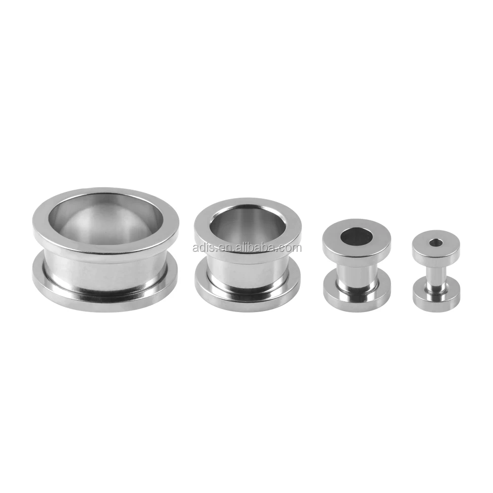 316l Stainless Steel Internally Threaded 2mm Flesh Tunnel Female Male ...