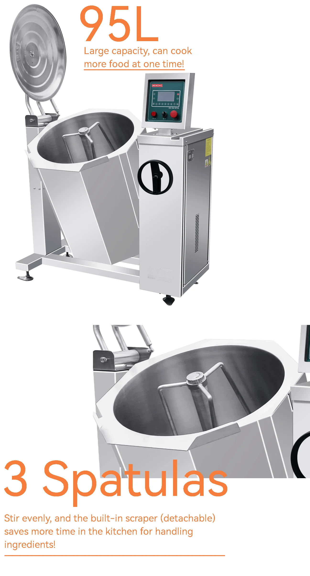 Commercial Continuous Food Cooking Stainless Steel Easy Operation ...