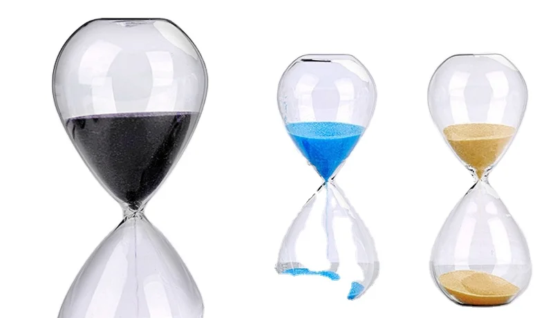 Transparent Glass Sand Clock Hourglasses Sand Timer 5min 30 Min 60min ...
