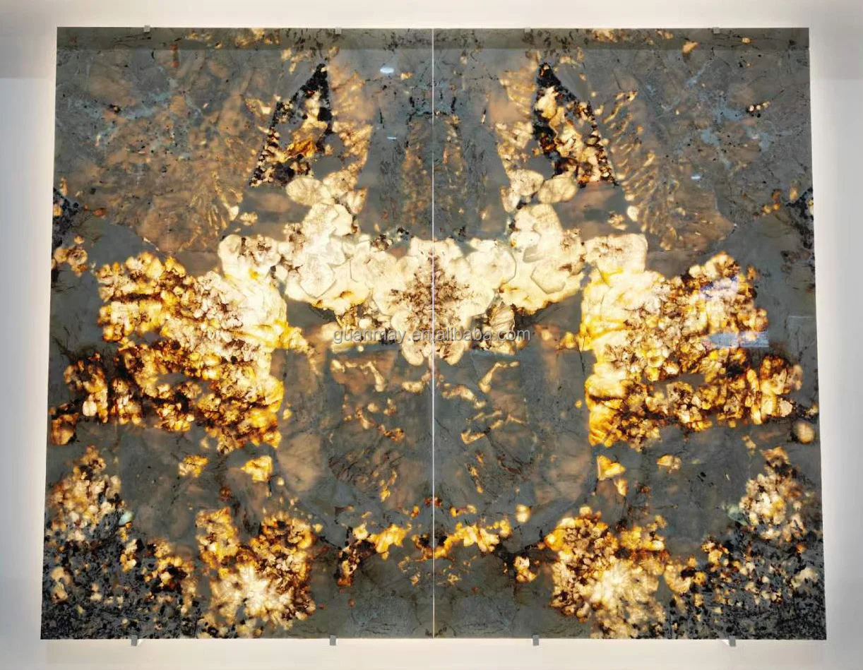 Backlit Onyx Pandora White Marble Slab - Patagonia Marble