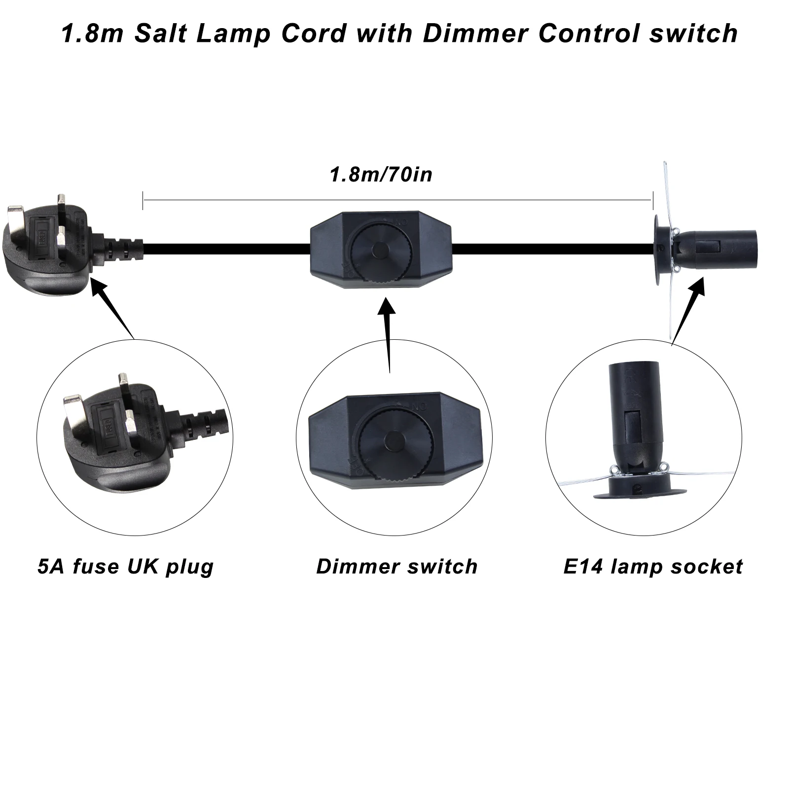 Ceiling Pendant Light Fitting,E27 Screw Lamp Holder With Dimmer Switch ...