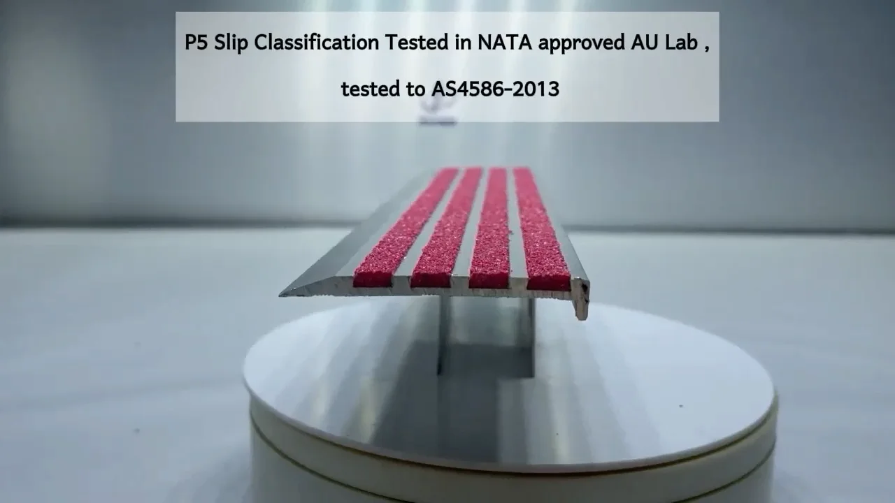 Safety Yellow Aluminium Step Nosing Non Slip Aluminum Angle Curved Anti ...