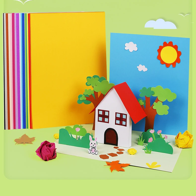 Origami Colored Paper Suit A4 Cardboard Kindergarten Children Primary ...