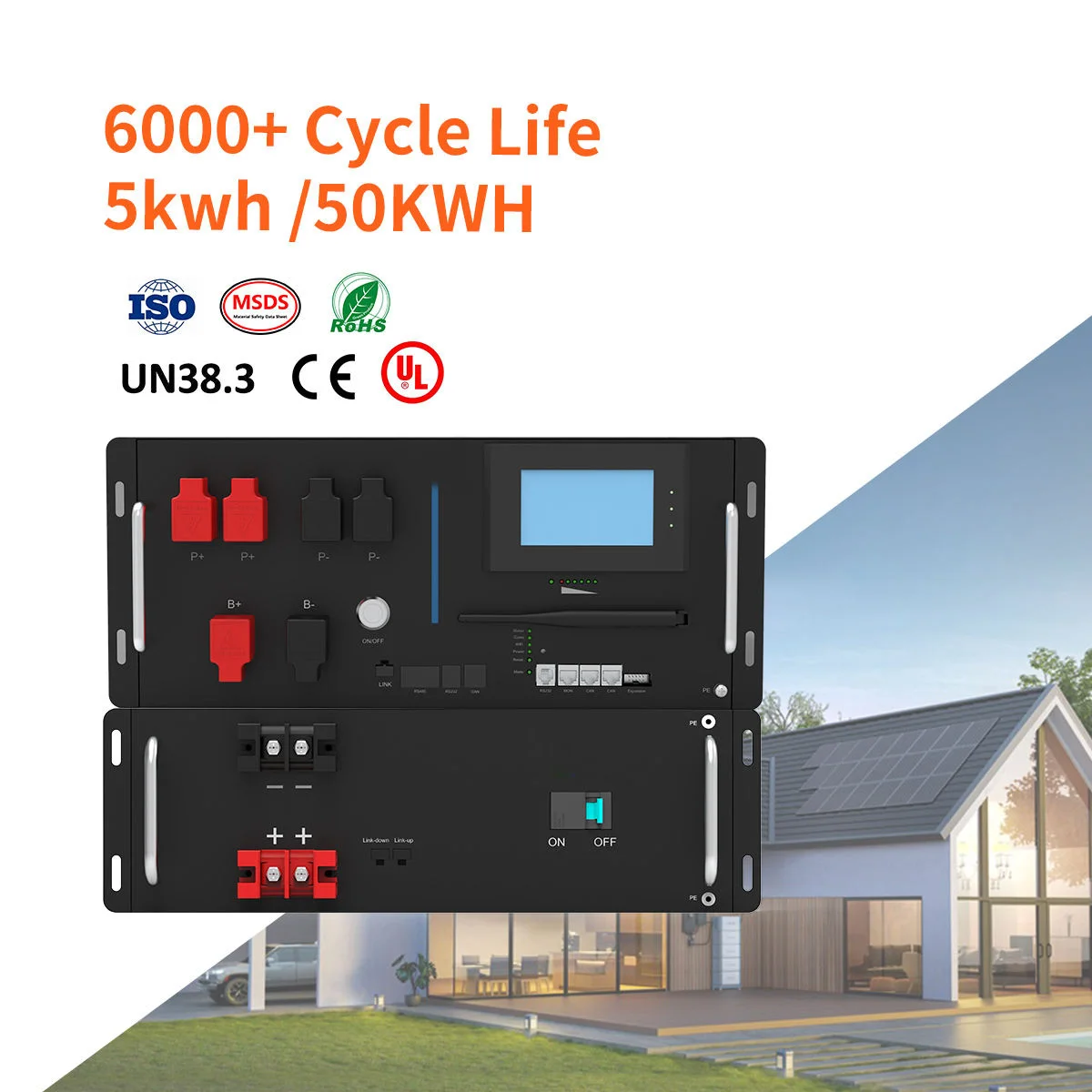 Customizable Home Energy Storage Battery Rack-mounted 614.4V 100Ah 61 ...