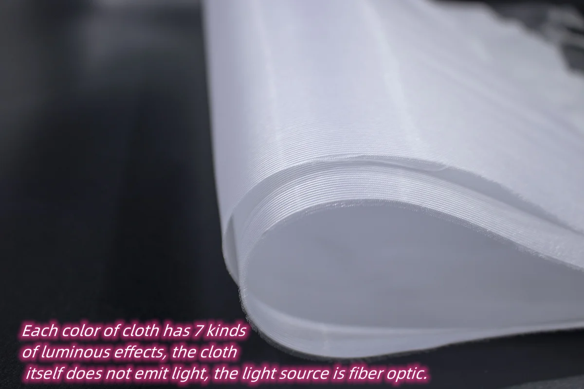 LED Luminous Fiber Optic Fabric RGBW for Banquet & Wedding