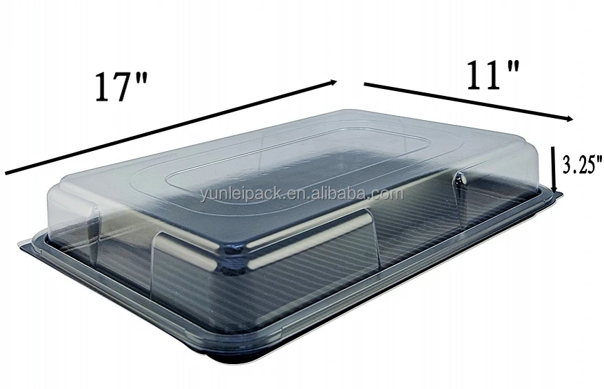 High Quality Black Rectangular Stackable Food Catering Tray