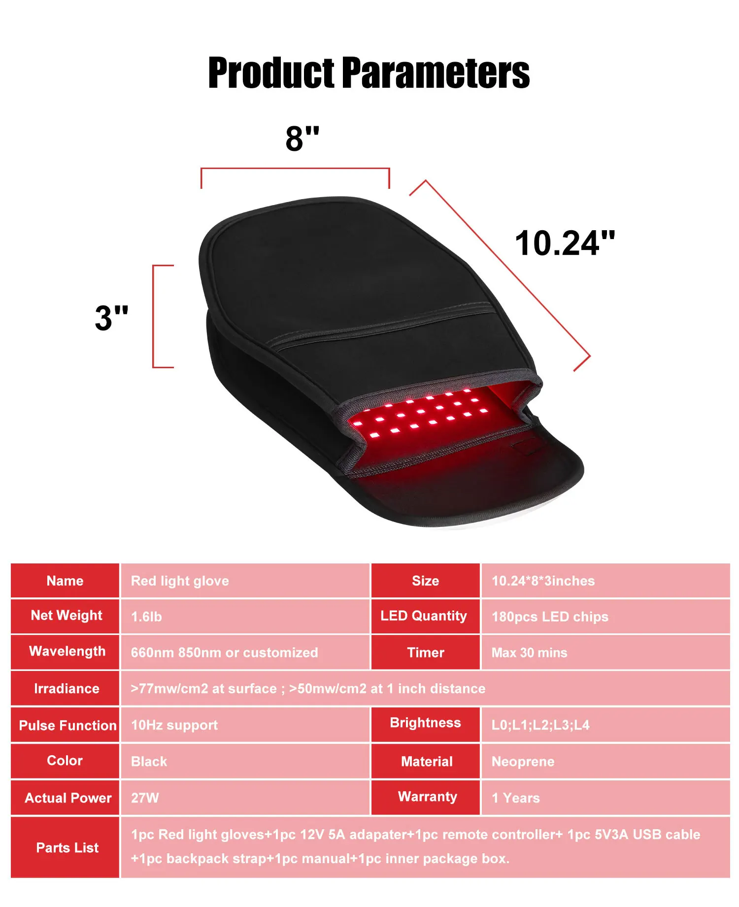 Custom Red Infrared Light Therapy For Pain Hand Relief Therapeutic ...