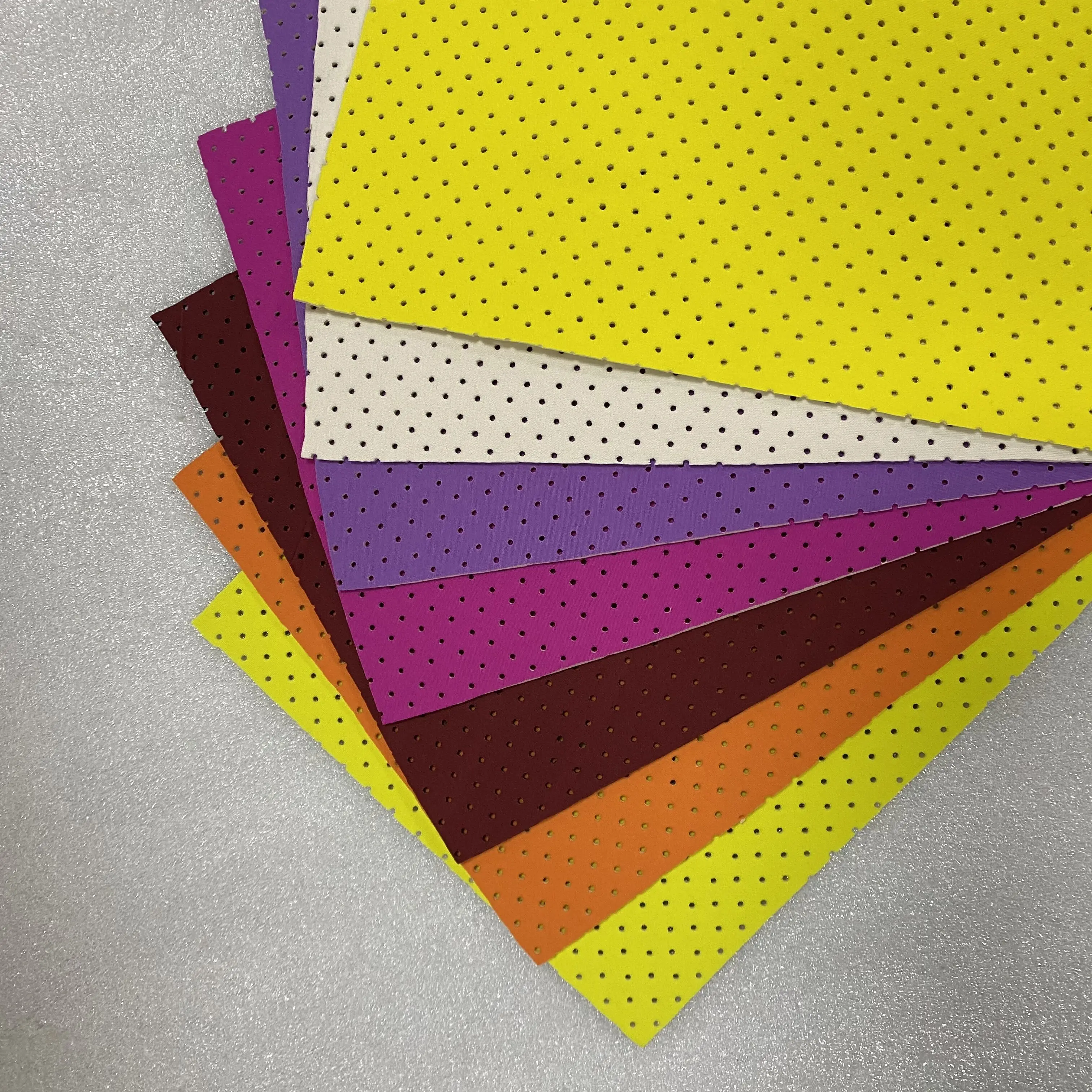 Custom Thickness Soft Perforated Rubber Material Nylon Polyester ...