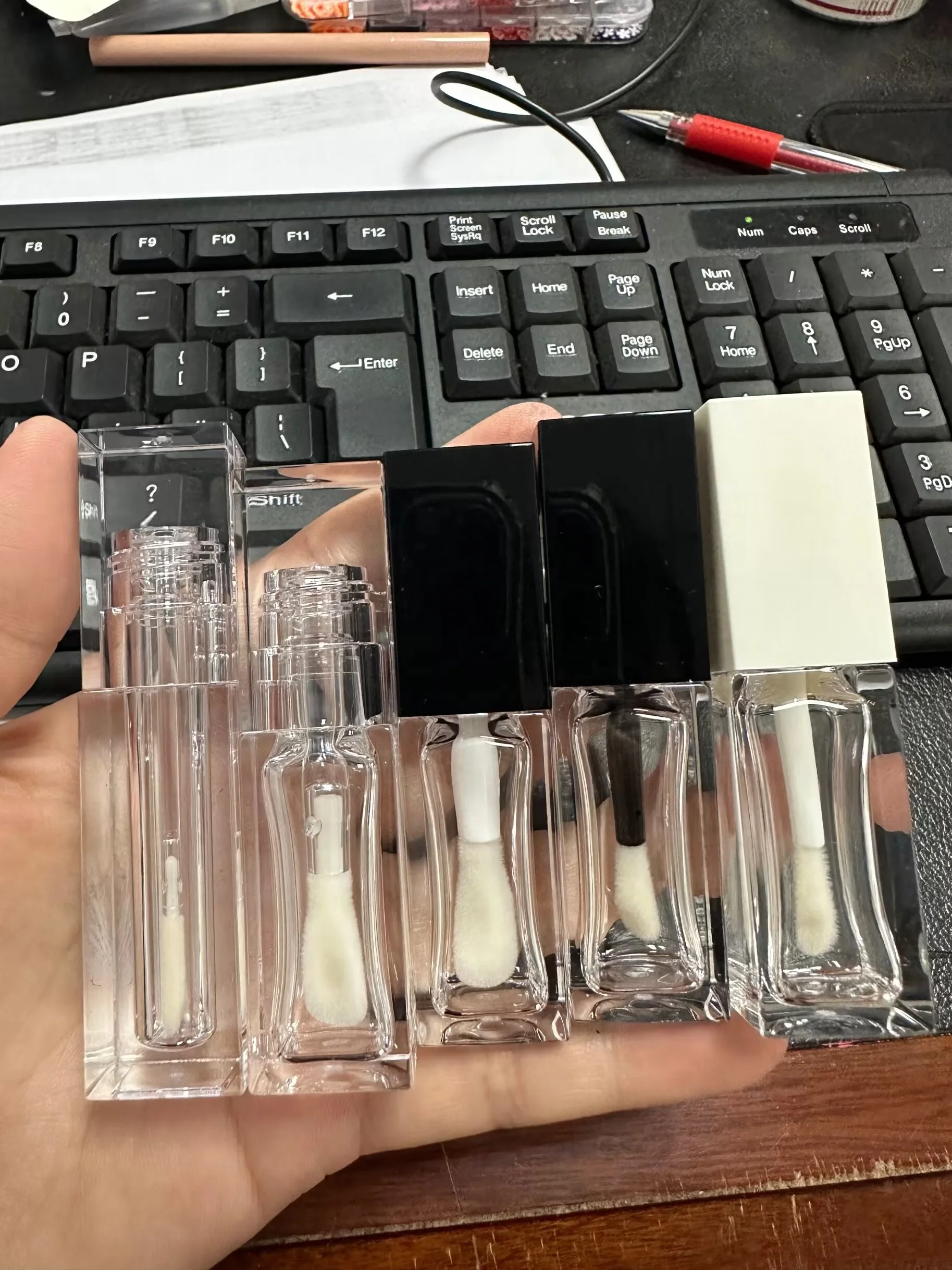 Empty New Square Big Doe Foot Clear Wand Lipstick Lip Gloss Packaging ...