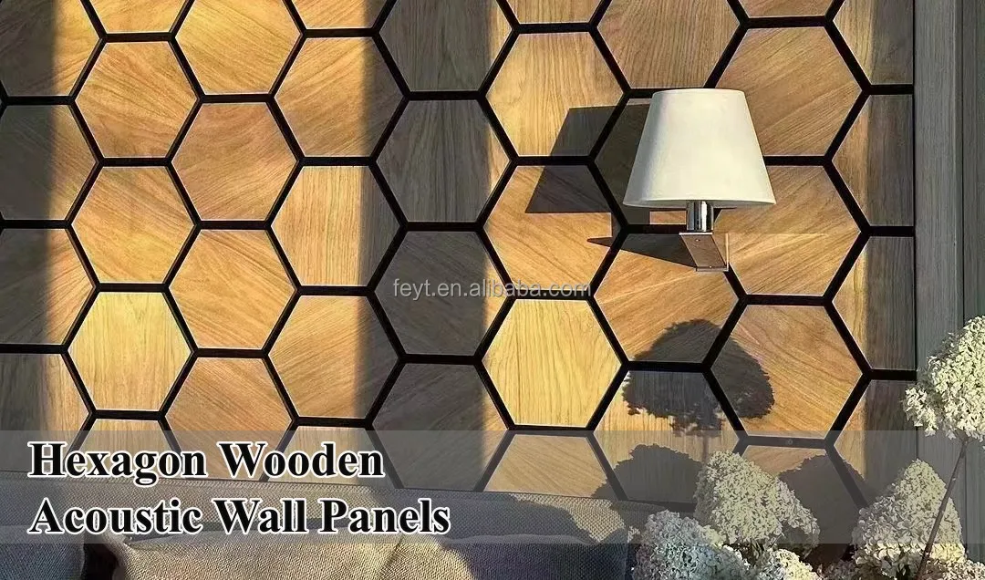 Feyt 3d Hexagon Soundproofing Wood Wall Panel Akupanel Hexagon Acoustic ...