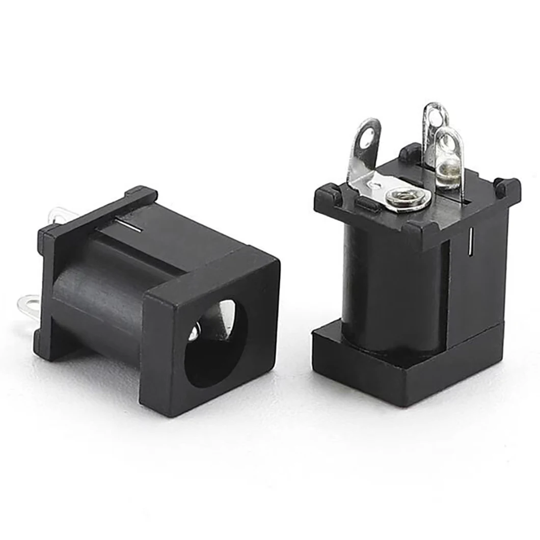 6.0x1.0mm Power DC Female Jack - 3 Pin Double Jack 90° Plug