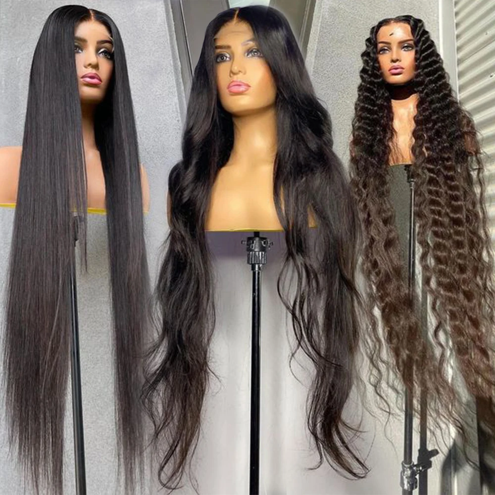 Long to 46 Inch HD Lace Closure - 13x4 Body Wave Wig