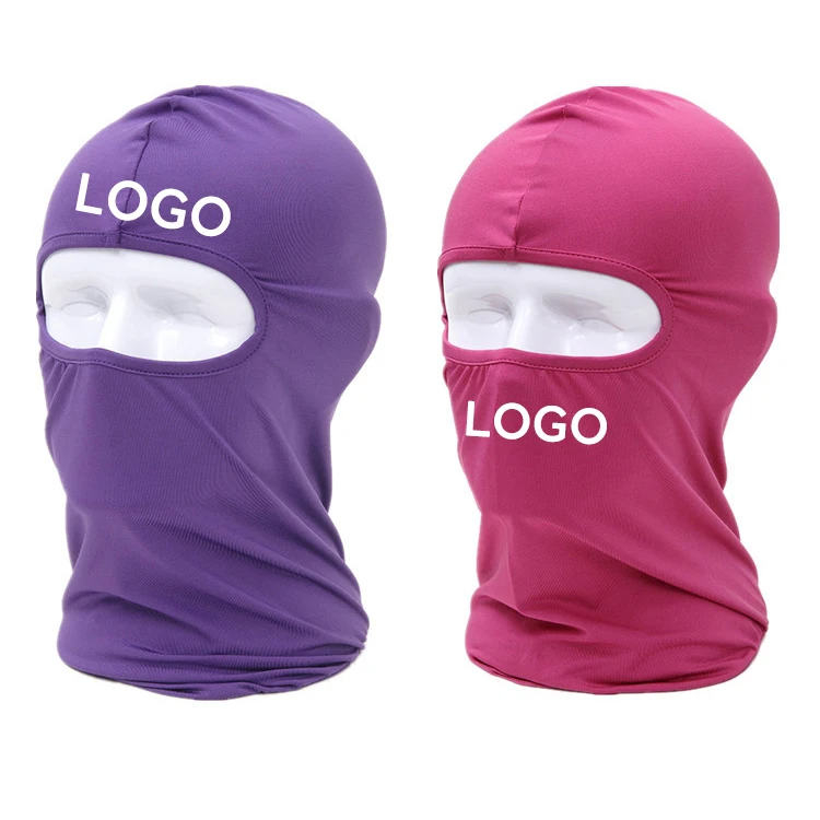 Unisex Design Men Outdoor Warm Custom Black Balaclava 1 Hole Face Cover ...