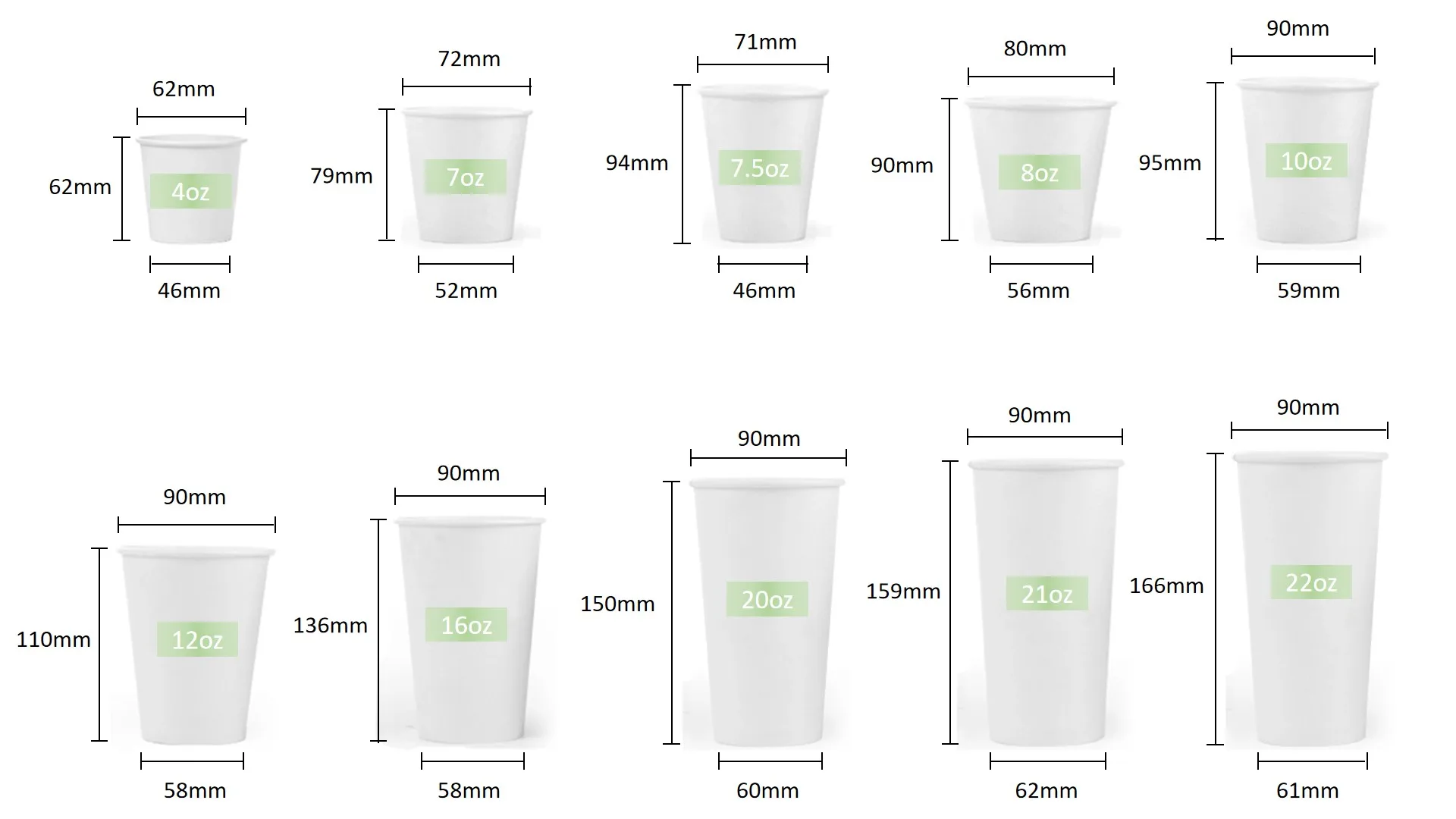 Custom Printing Disposable Paper Coffee Cups - Bio-Degradable & Versatile