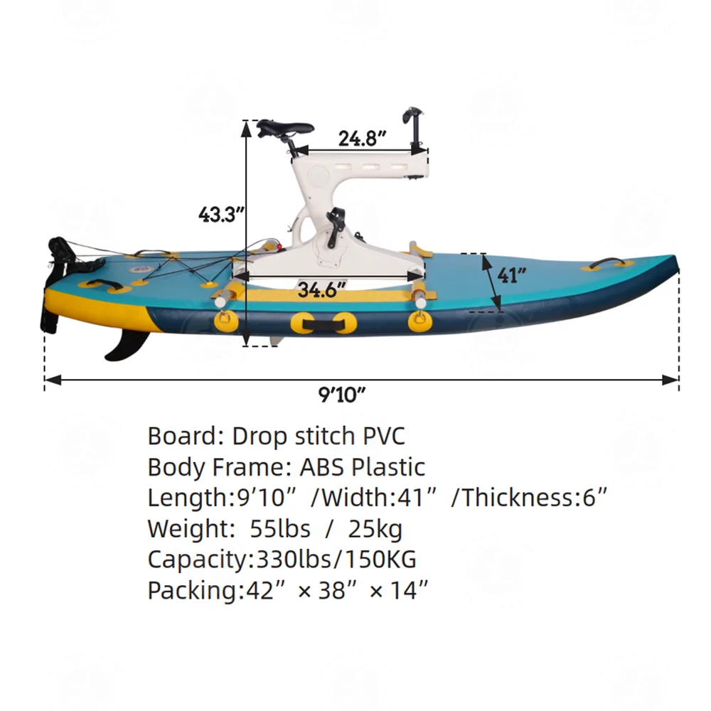 Durable, Foldable Paddleboard Bike for Rivers & Lakes