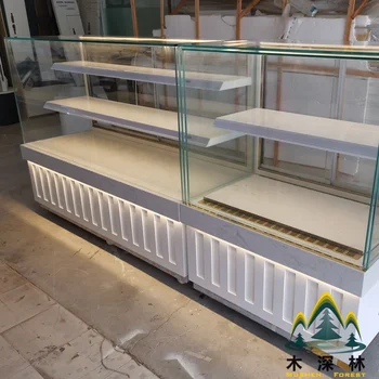 Custom Bakery Display Cabinet Refrigerated Glass Display Showcase Bread ...