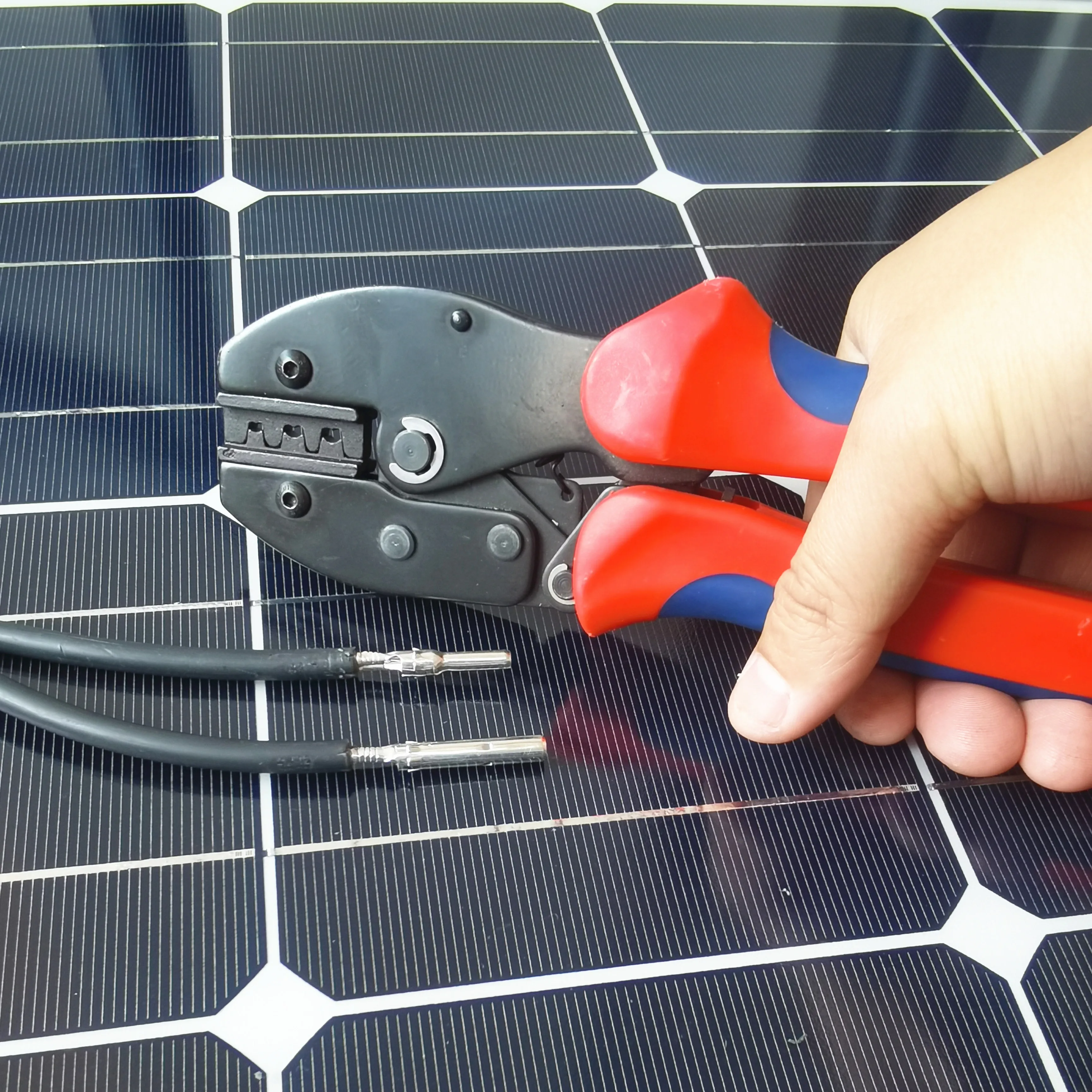Solar Crimping Cutting Stripping Tool Kit Solar Connector Cable Crimper ...
