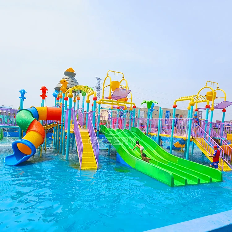 Cheery Waterpark Slide - Durable & Fun Outdoor Entertainment