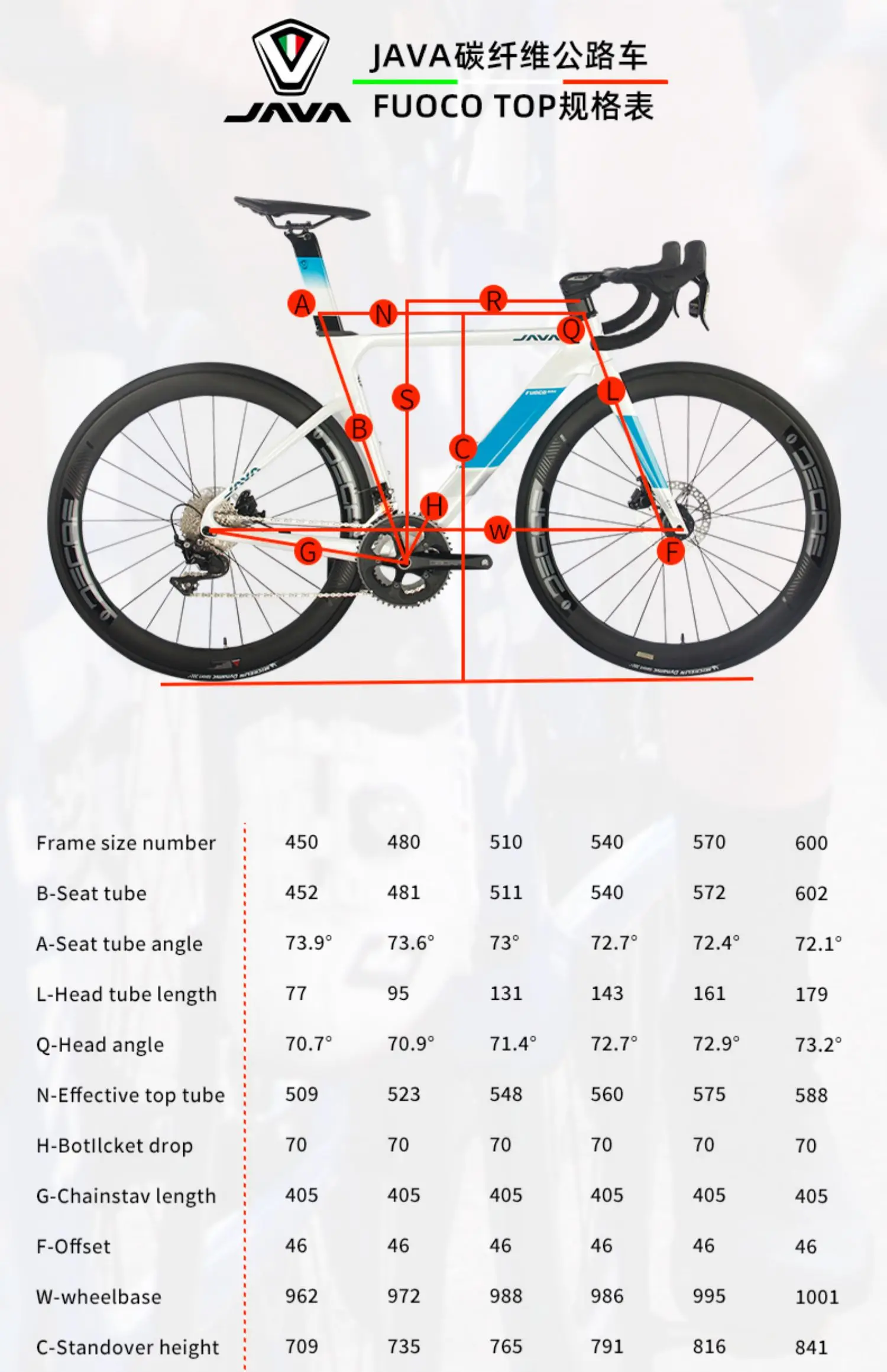 JAVA FUOCO TOP Road Bike - 24 Speed Carbon Fiber Racing Bicycle