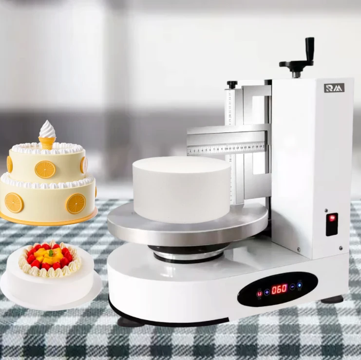 Automatic Birthday Round Cake Icing Decorating Cream Spread Plaster ...