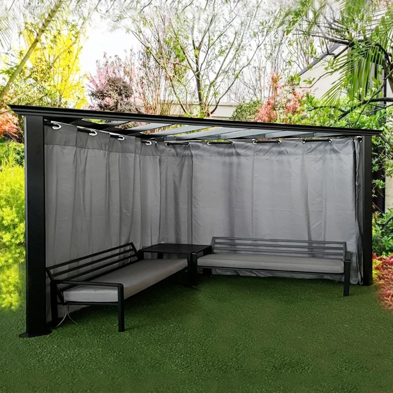 Customized Triangle Metal Gazebos Tent Garden Awning Outdoor Pergola ...