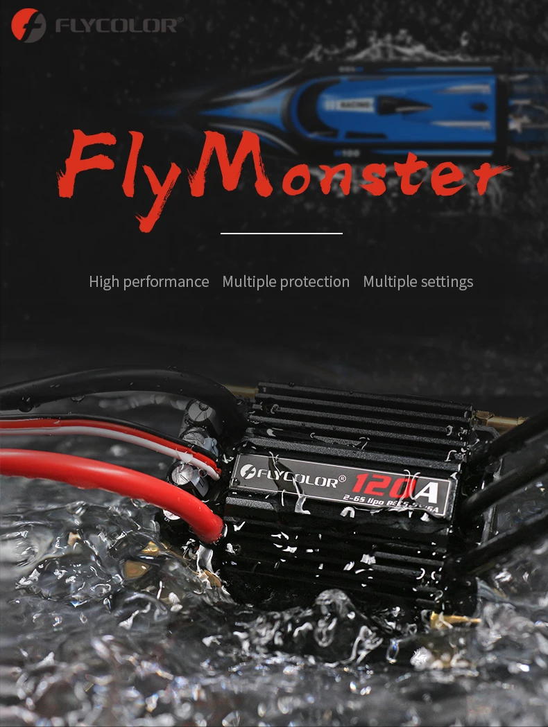 Flycolor 70a Waterproof Brushless Esc 2-6s Lipo Electric Speed ...