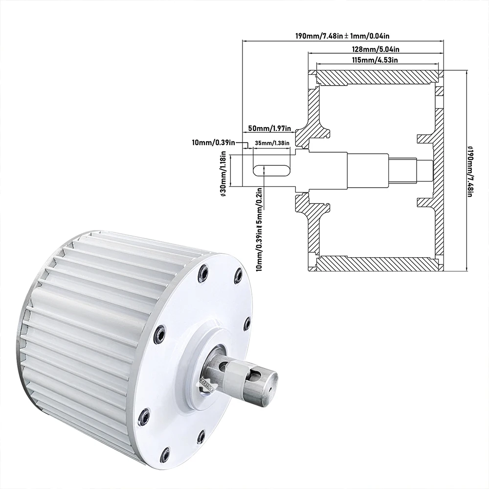 1000w 500rpmndfeb PMG Rare Earth Permanent Magnet Generator for DIY ...