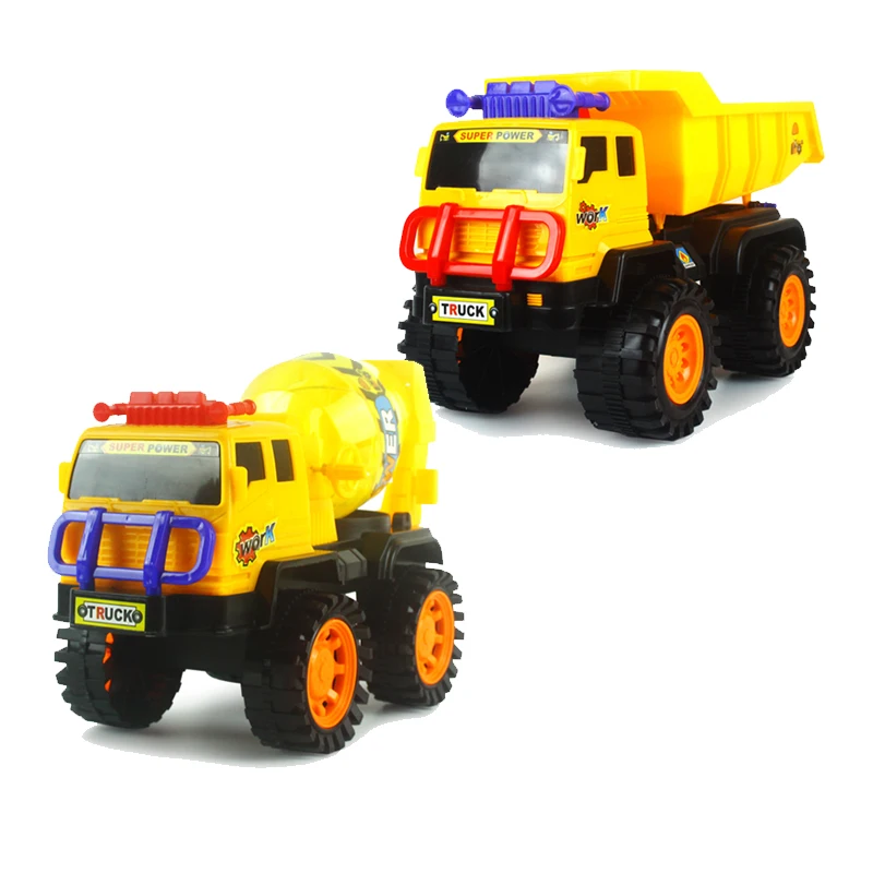 Simulation Transporter Truck Friction Plastic Mixer Engineering Vehicle ...