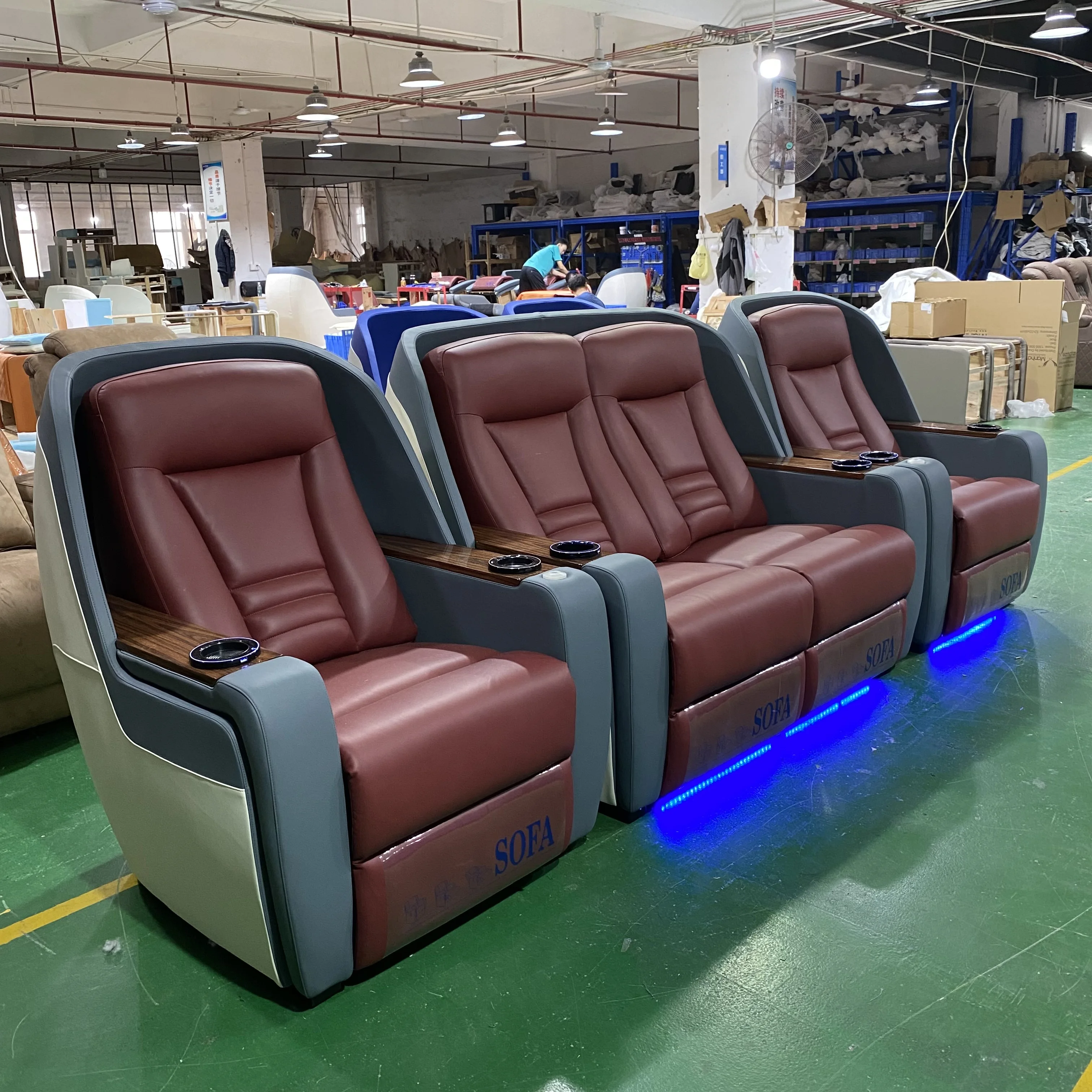 Villa VIP Cinema Seating Genuine Leather Movie Theatre Chairs Capsule ...