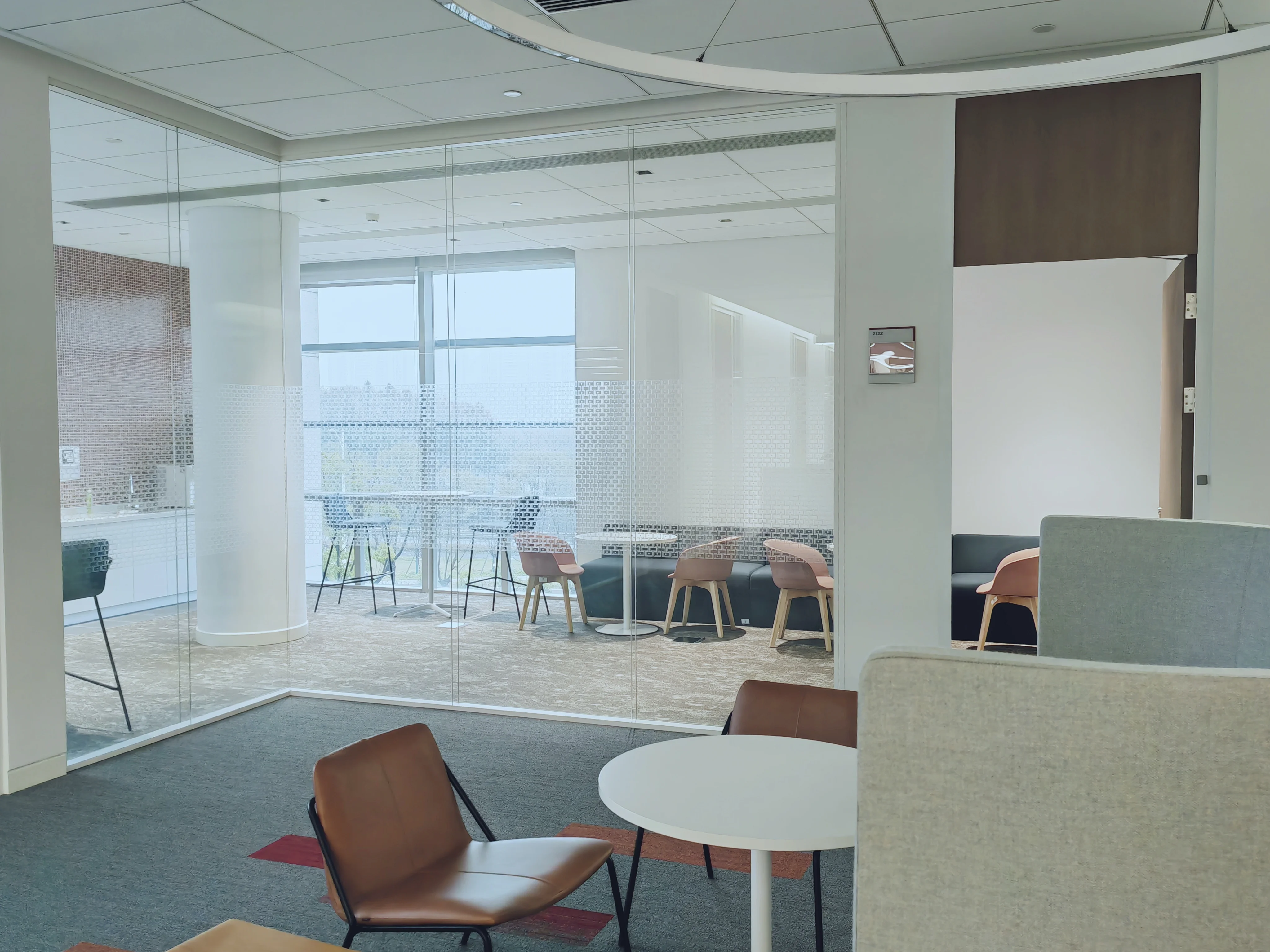 Modern Design 2-Hour Fire Resistance Office Demountable Glass Partition ...