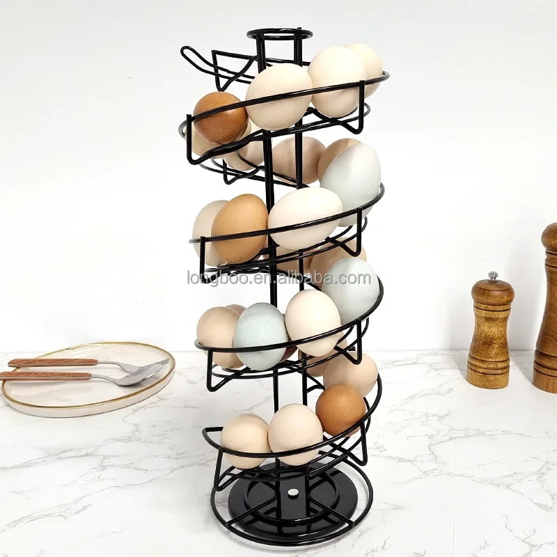 Modern Egg Track Spiral Design Stainless Steel Egg Skelter Dispenser ...