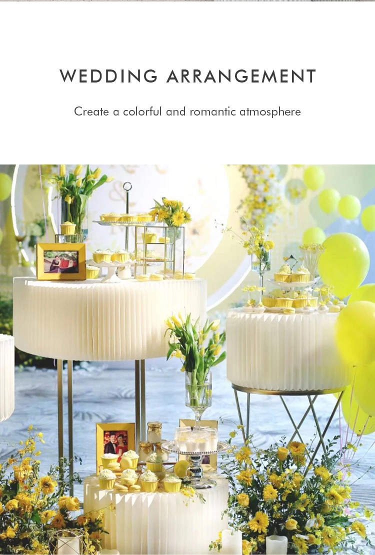 Customized Folding Cylinder Shelf Paper Pillar Stand