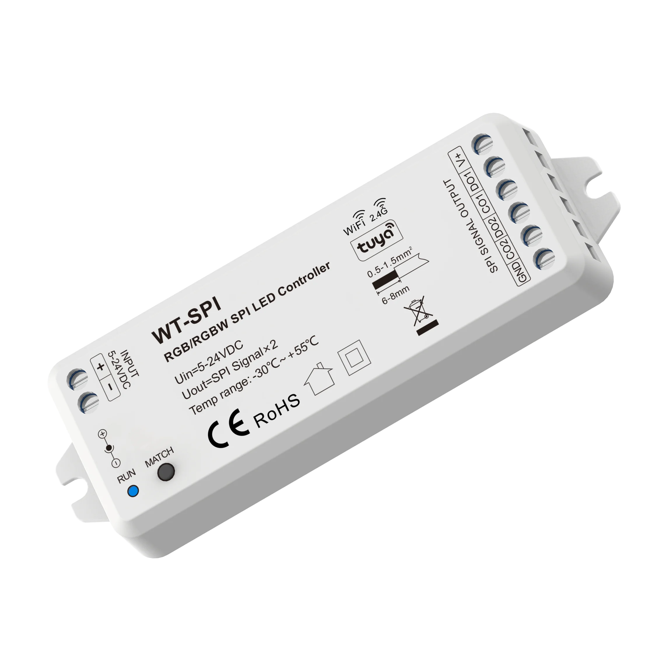 Skydance New Wi-fi Spi Controller Wt-spi 5v 12v 24v Rf Spi Wifi Rgb ...