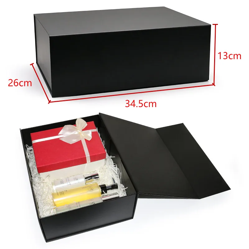 Custom Printed Luxury Black Magnetic Gift Box Wholesale Gift Box ...