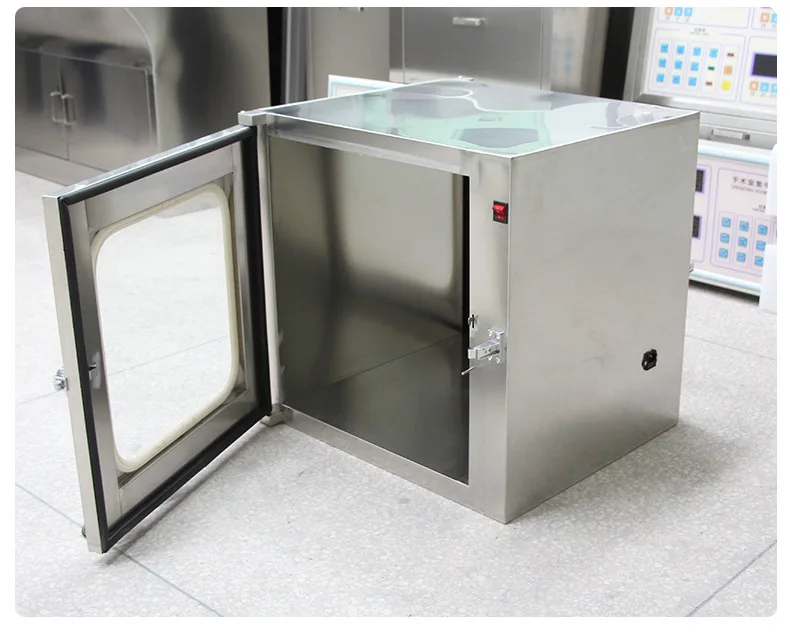 Laboratory Dedicated Interlocking Pass Box Uv Lamp Clean Room Stainless ...