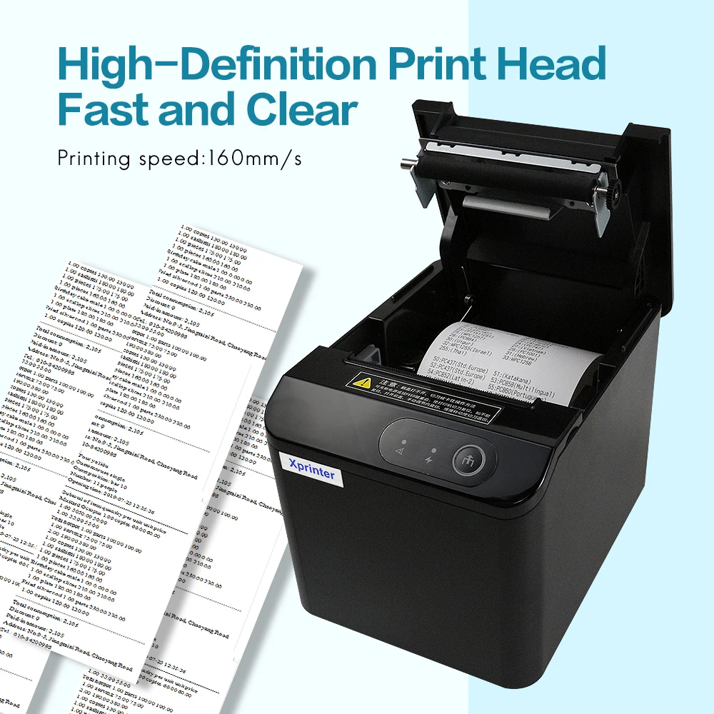 80mm Thermal Receipt Printer for Shop with Auto Cutter