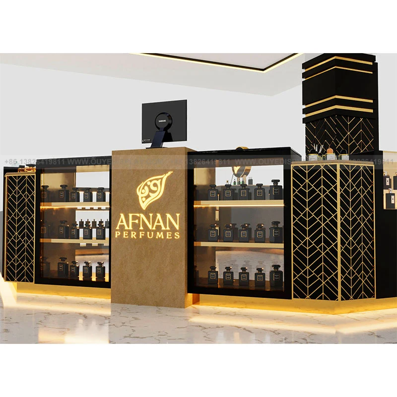 Luxury Perfume Display Kiosk Design Custom Fragrance Retail Booth ...