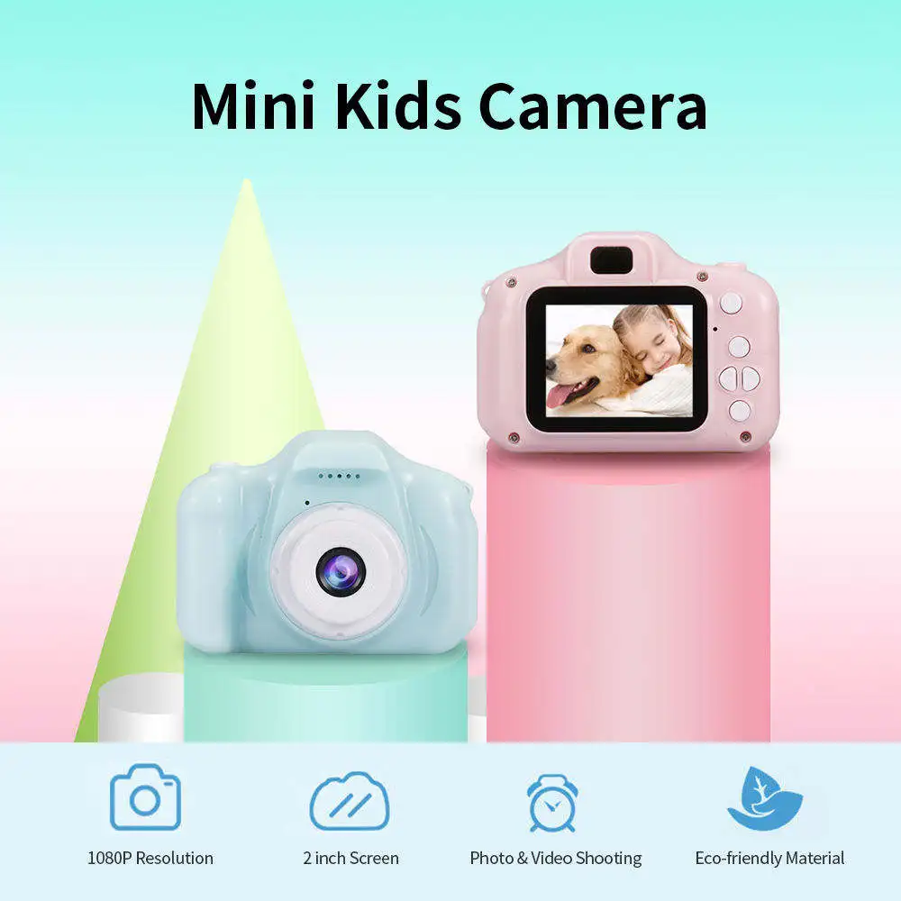 Cute Cartoon Kids Instant Camera Children Fun Christmas Gift Digital ...