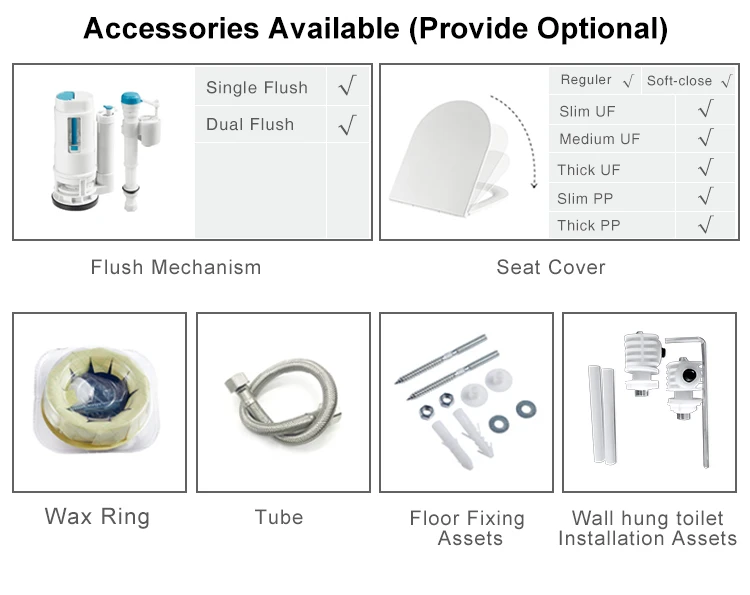 Modern Sanitary Ware Floor Mounted Dual Flush Siphon White Color ...