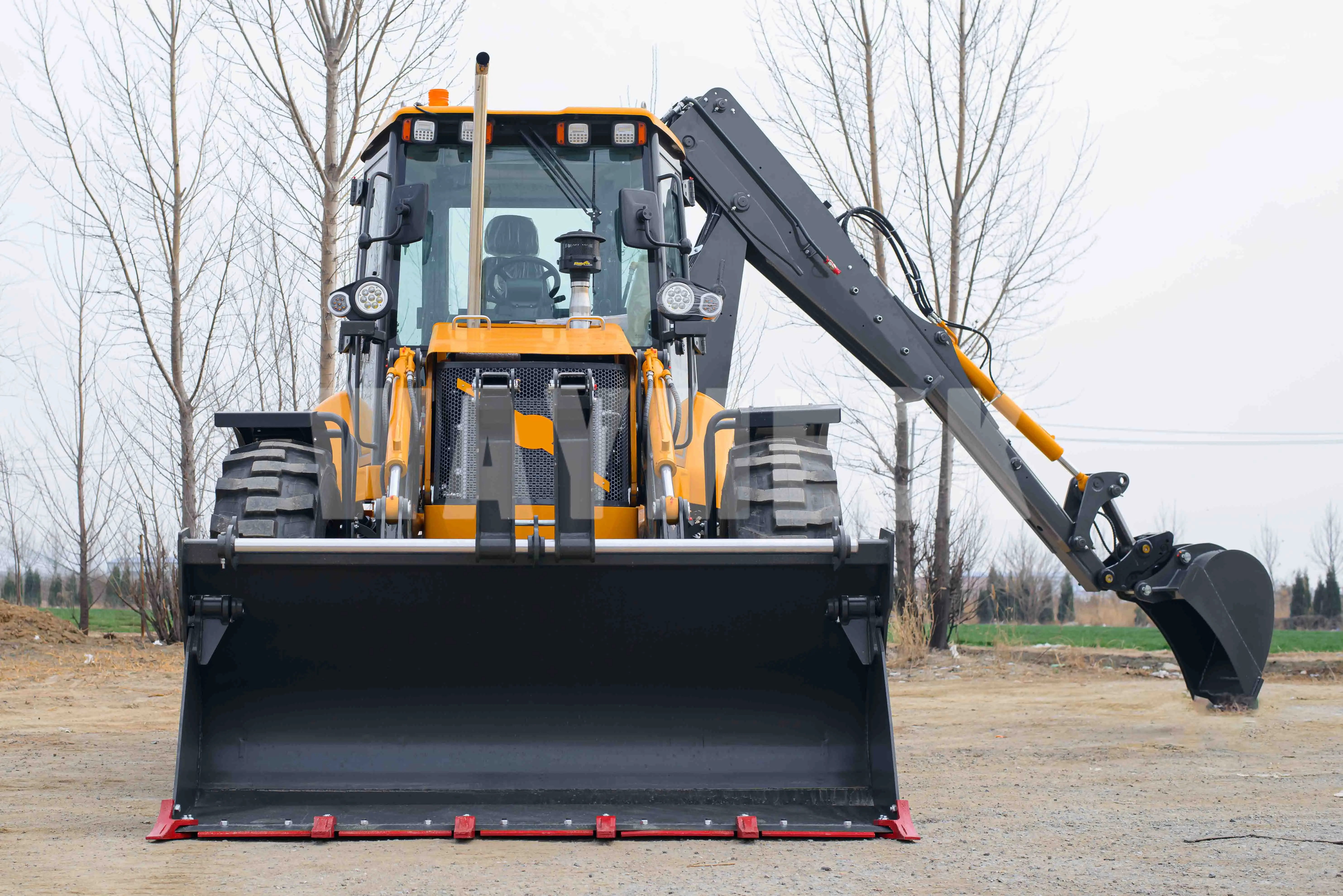 Waymeck W1c4 Backhoe Loader 3cx 4cx Big Wheel Telescopic Excavator Boom ...
