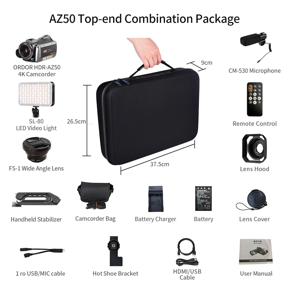 4k 30fps Infrared Night Vision Cmos Sensor H.265 Professional Video ...