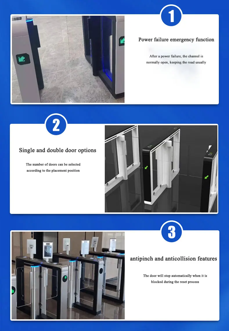 High Speed Gate Manufacture Smart Lane Rotary Gate Electronic Turnstile ...