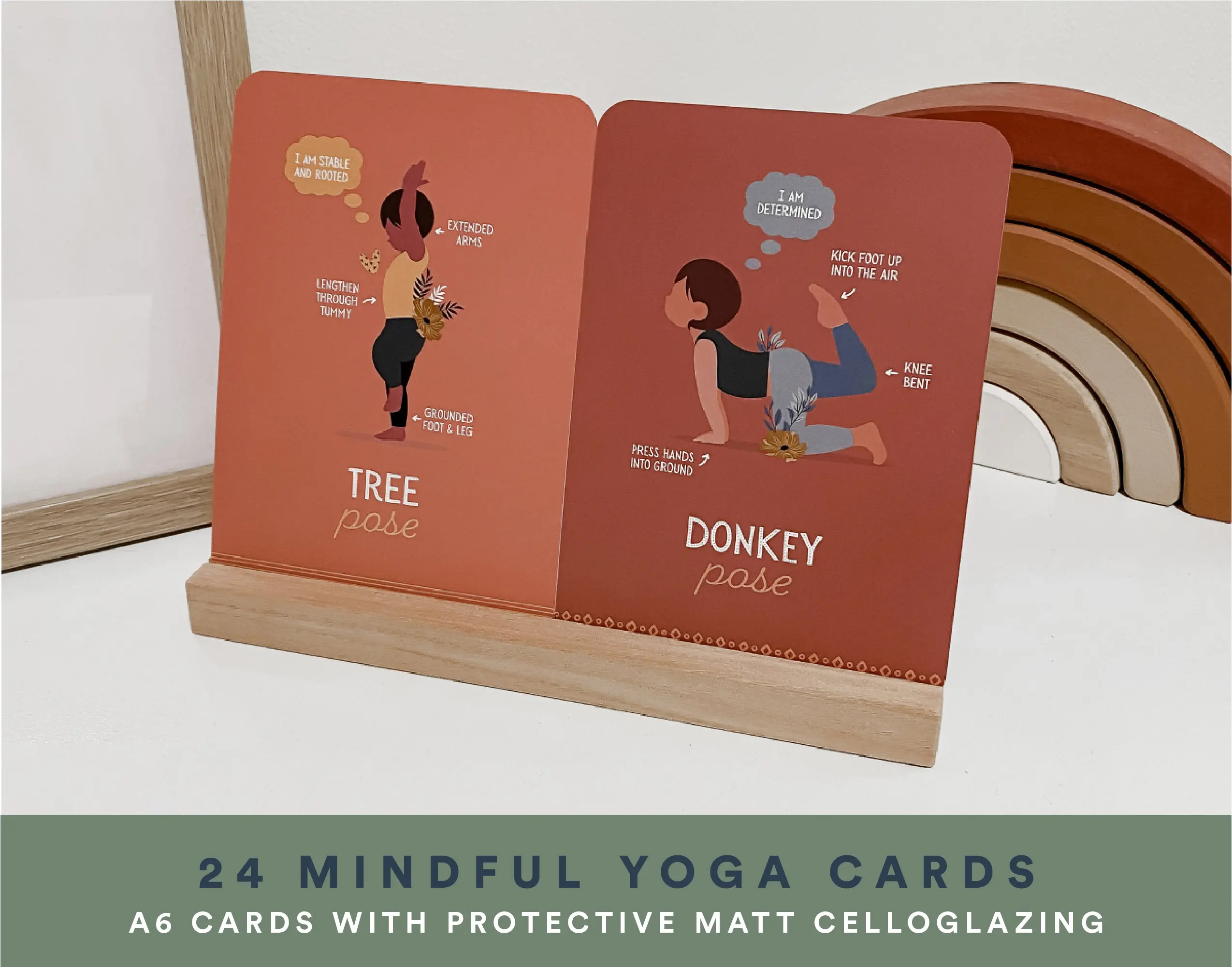 Custom Printed Kids Yoga Poses Cards - Fun & Education