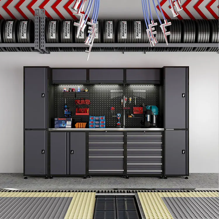Heavy Duty Workstation with Tool Cabinet - Steel Metal China