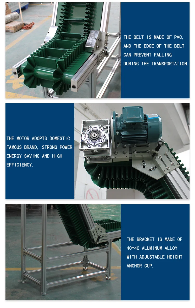 Incline Bucket Lifting Belt Conveyor System for Truck Load/unload