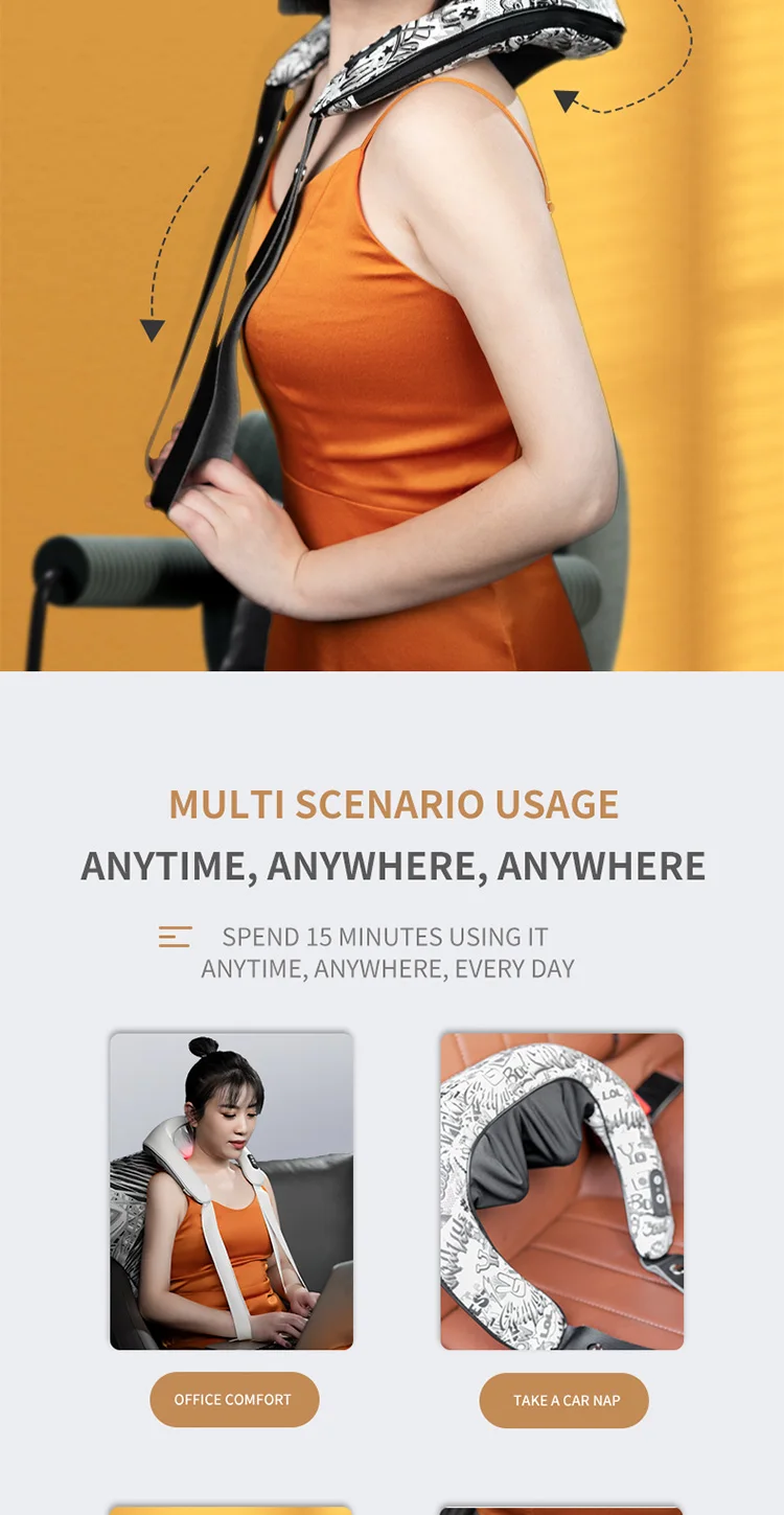 LICHANG Neck Shoulder Massager - Deep Tissue Shiatsu