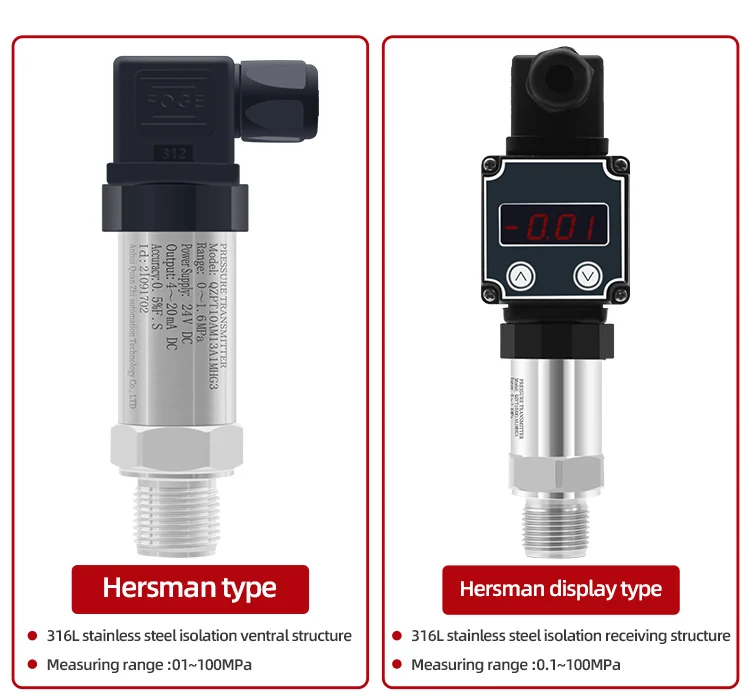 IP67 Gas Vacuum Fuel Rail Pipe Ceramic Capacitive Pressure Sensor 0-5v ...