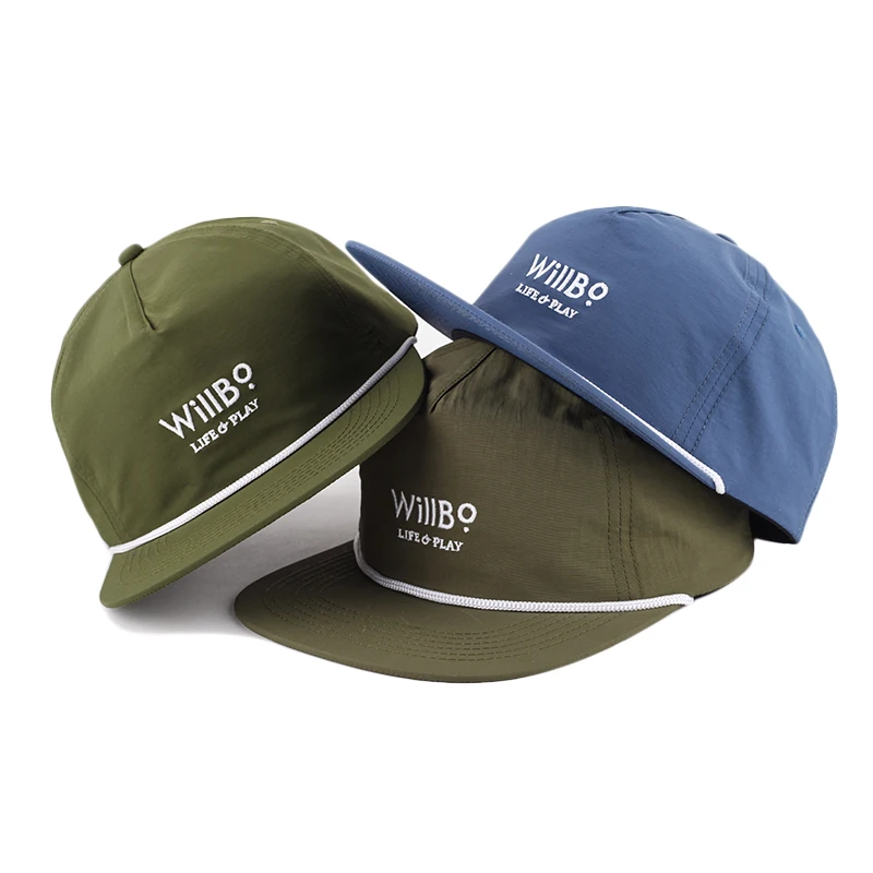 5 Panel Unstructured Snapback Hat with Embroidery Logo