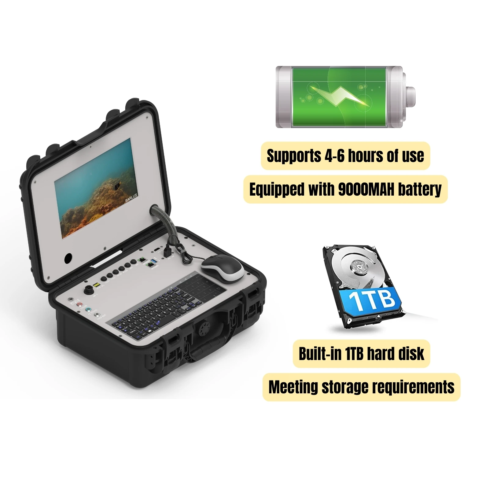 Underwater Mini Camera Diving System Computer Set With 10" Display ...